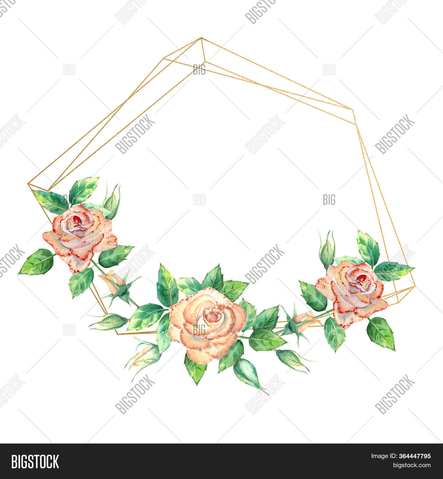 Gold Geometric Frame Image & Photo (Free Trial) | Bigstock