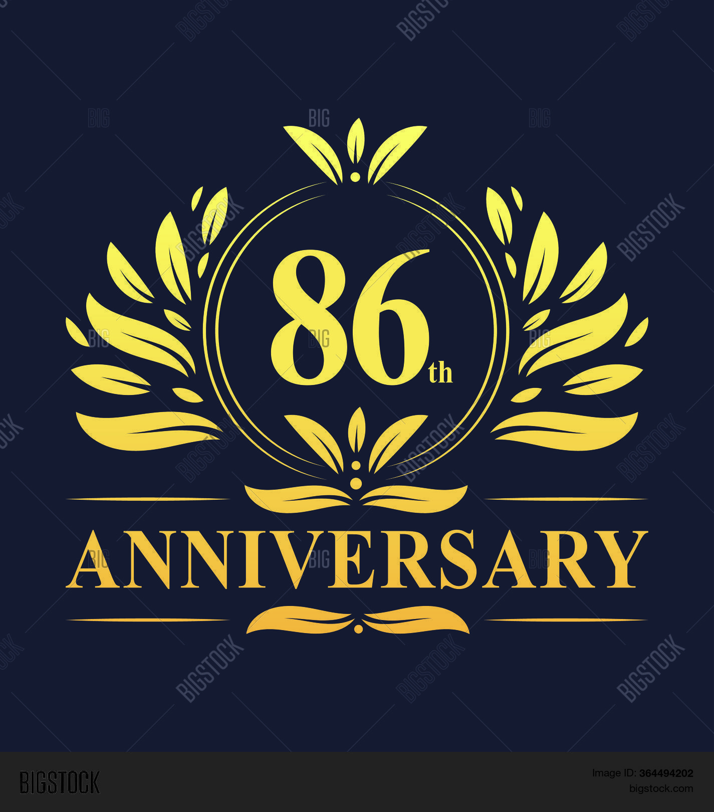 86th Anniversary Vector & Photo (Free Trial) | Bigstock