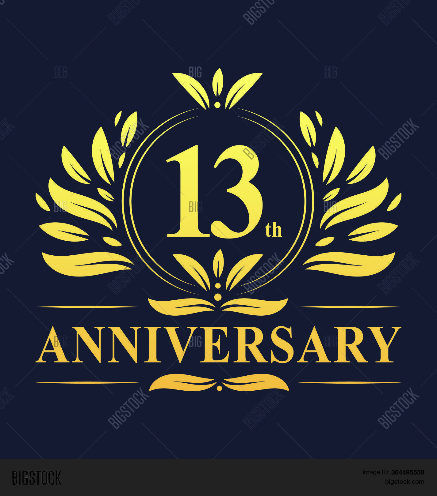 13th Anniversary Vector & Photo (Free Trial) | Bigstock