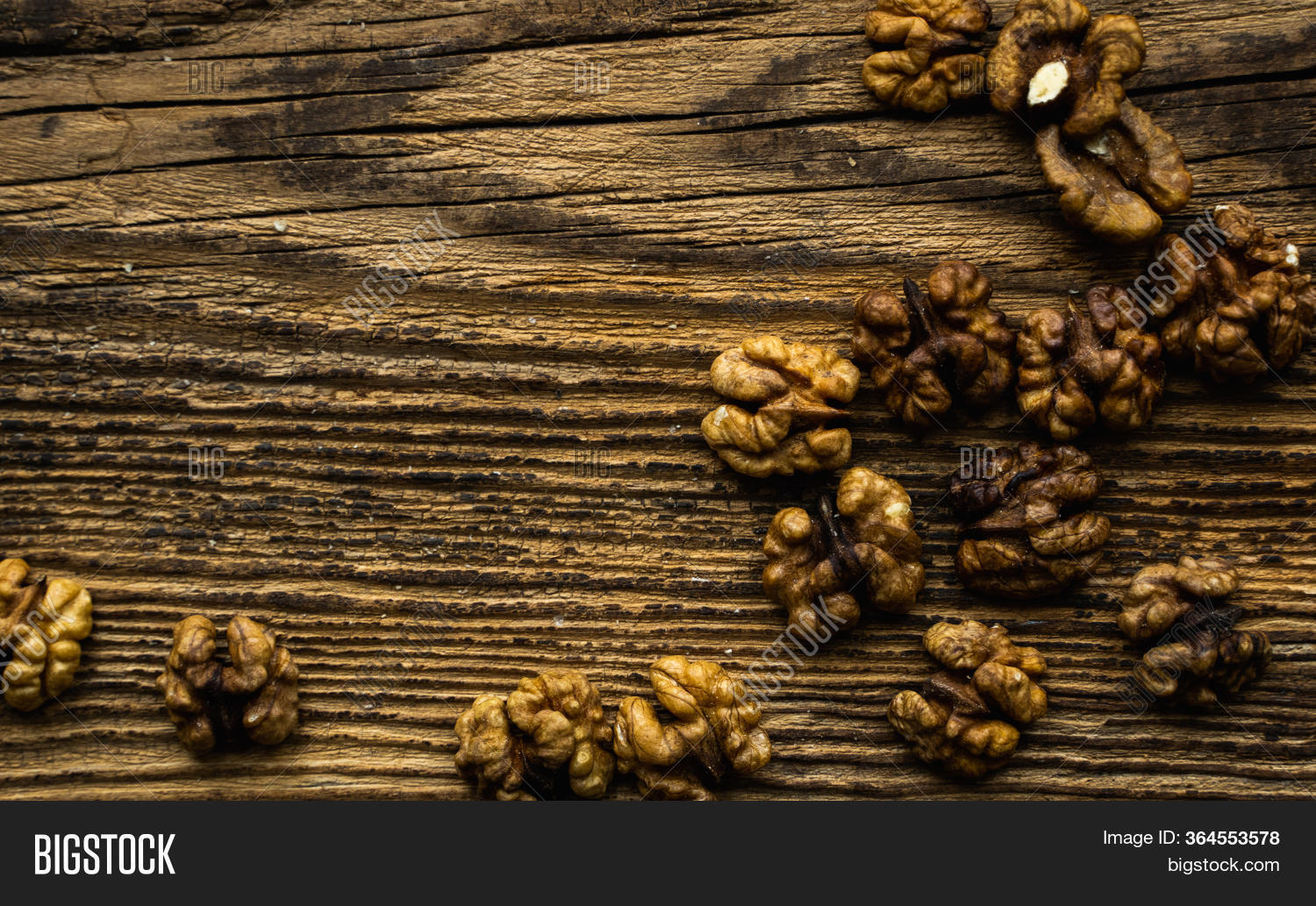 Walnut Scattered On Image & Photo (Free Trial) | Bigstock
