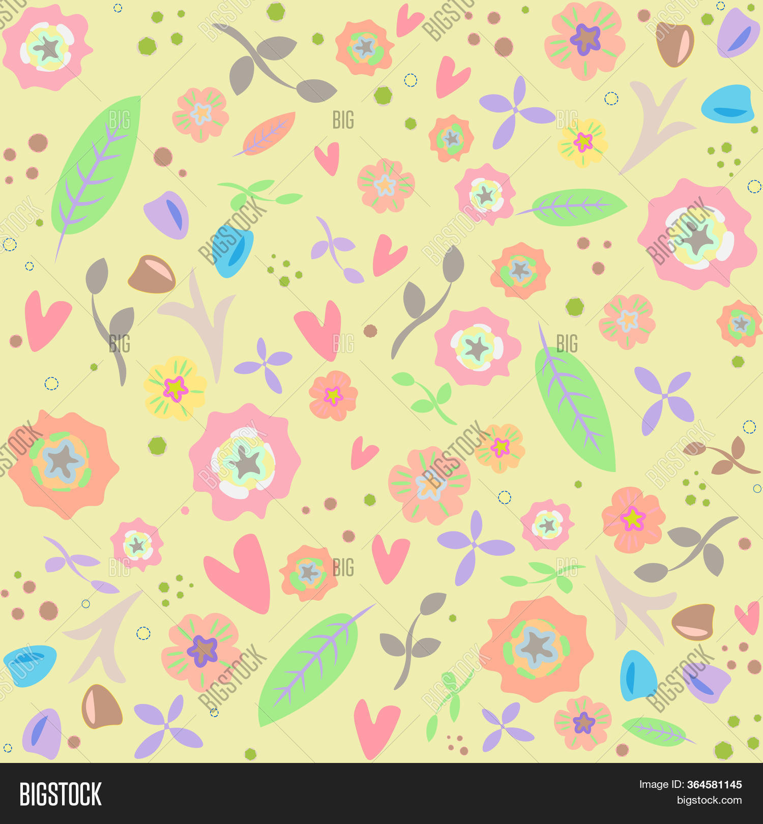 Floral Seamless Pastel Image & Photo (Free Trial) | Bigstock
