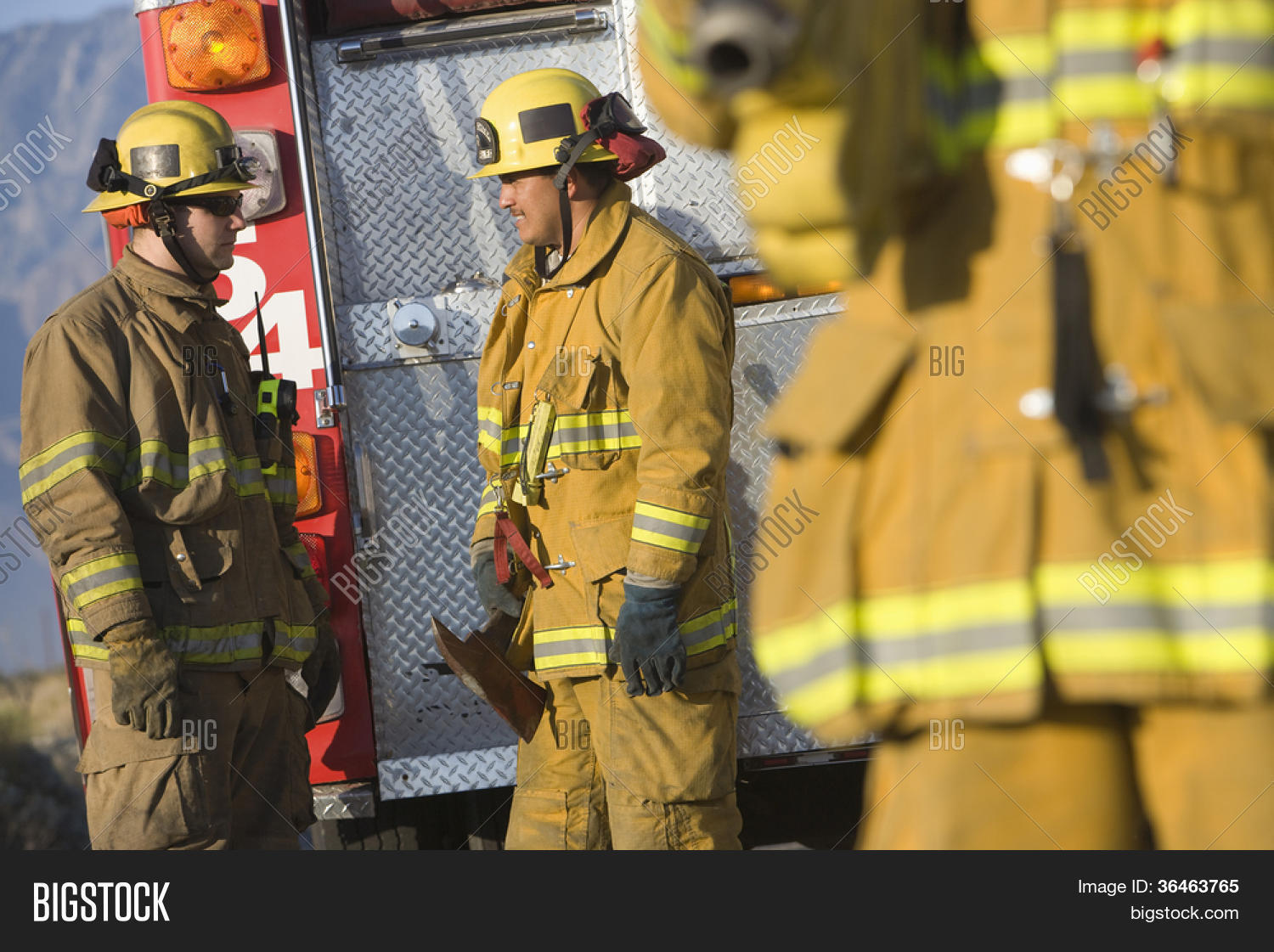Male Firefighters Image & Photo (Free Trial) | Bigstock