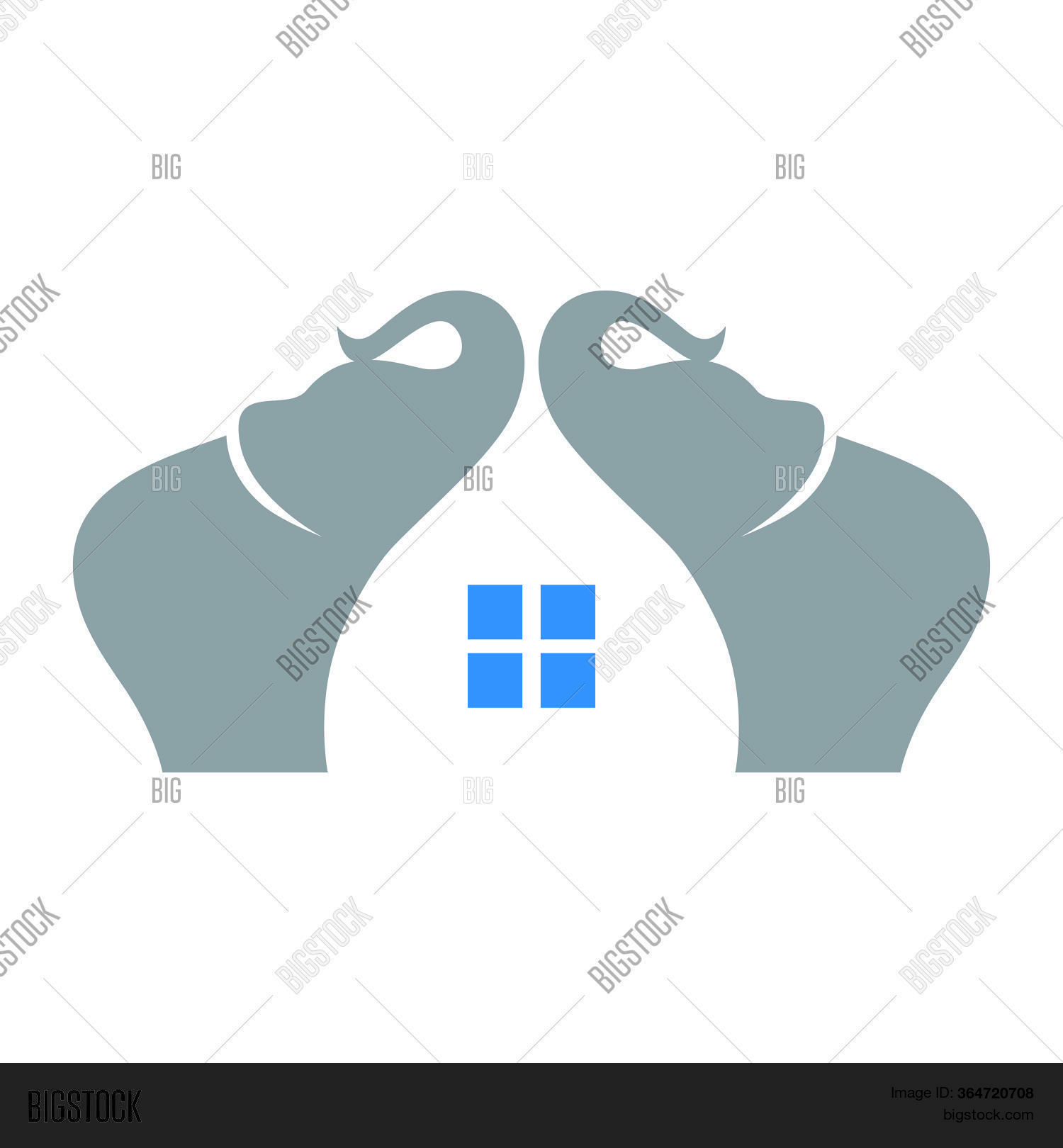 Elephants Created Vector & Photo (Free Trial) | Bigstock