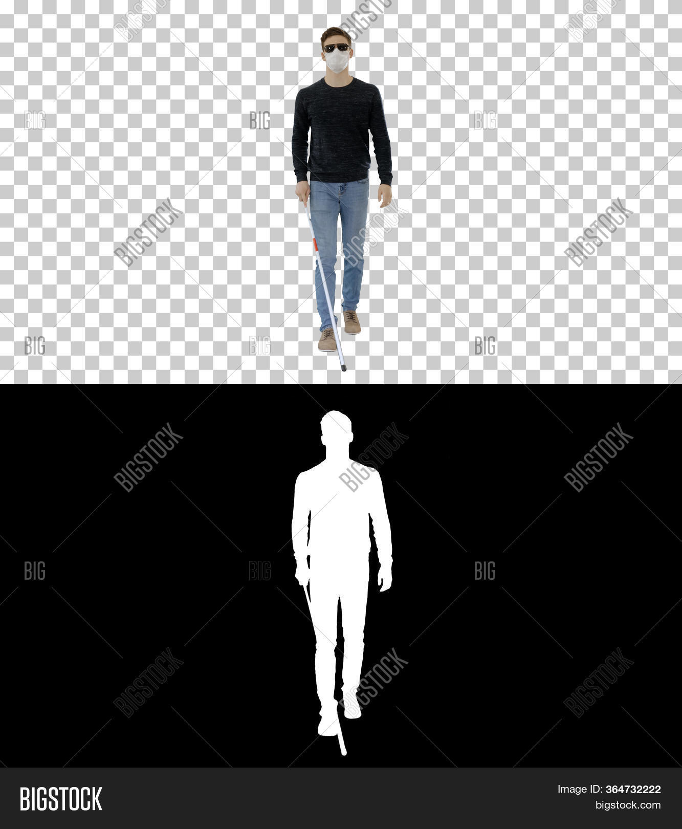 Blind Man Face Mask Image & Photo (Free Trial) | Bigstock