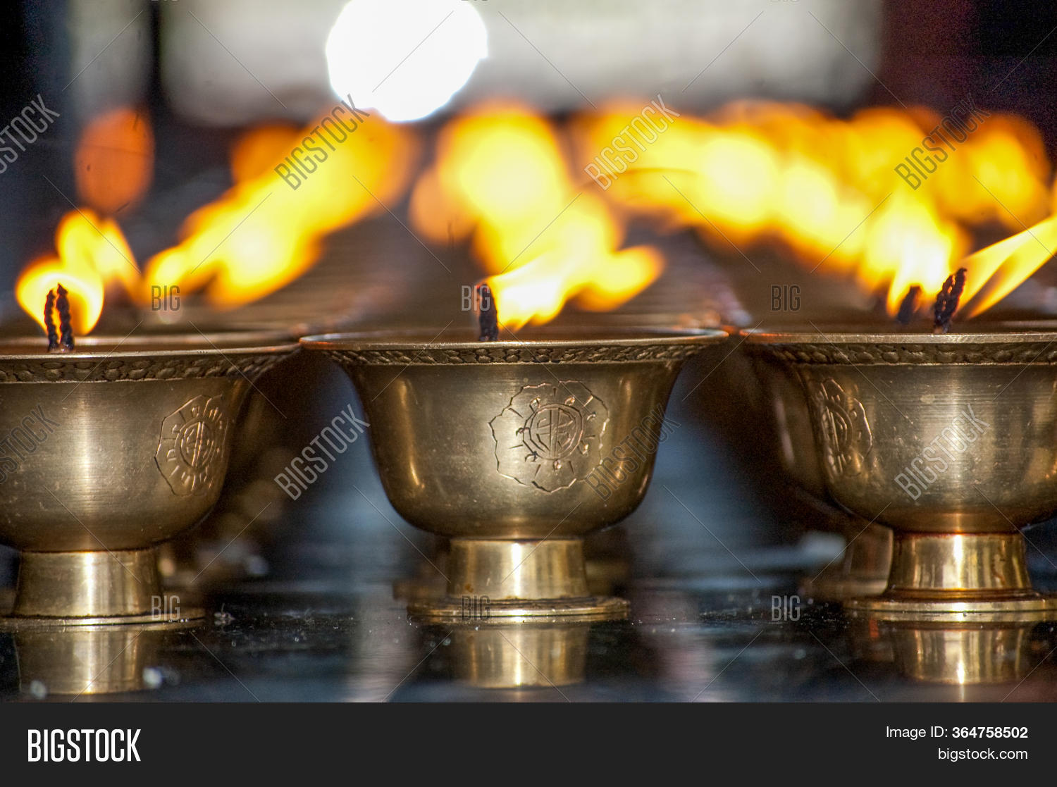 Burning Lamps Buddhist Image & Photo (Free Trial) | Bigstock