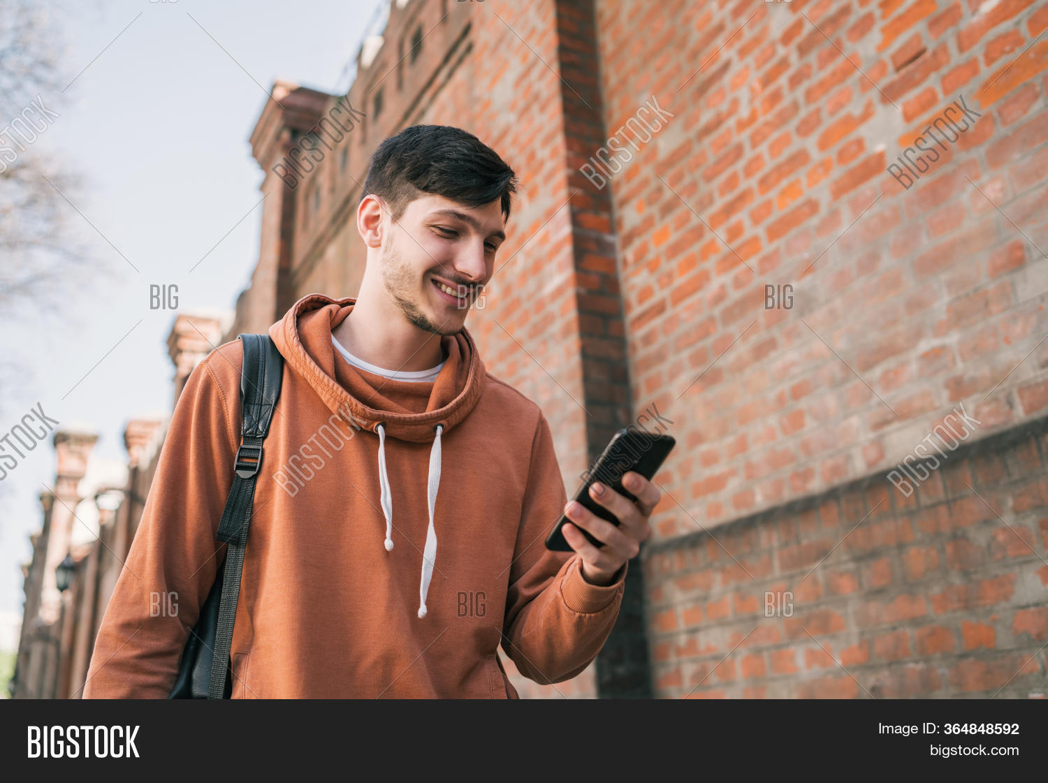 Man Using His Mobile Image & Photo (Free Trial) | Bigstock