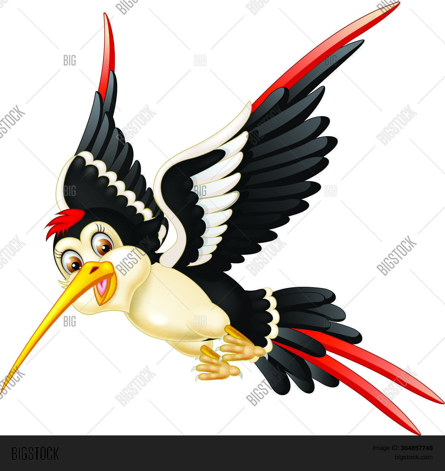 Flying Bird Cartoon Vector & Photo (Free Trial) | Bigstock
