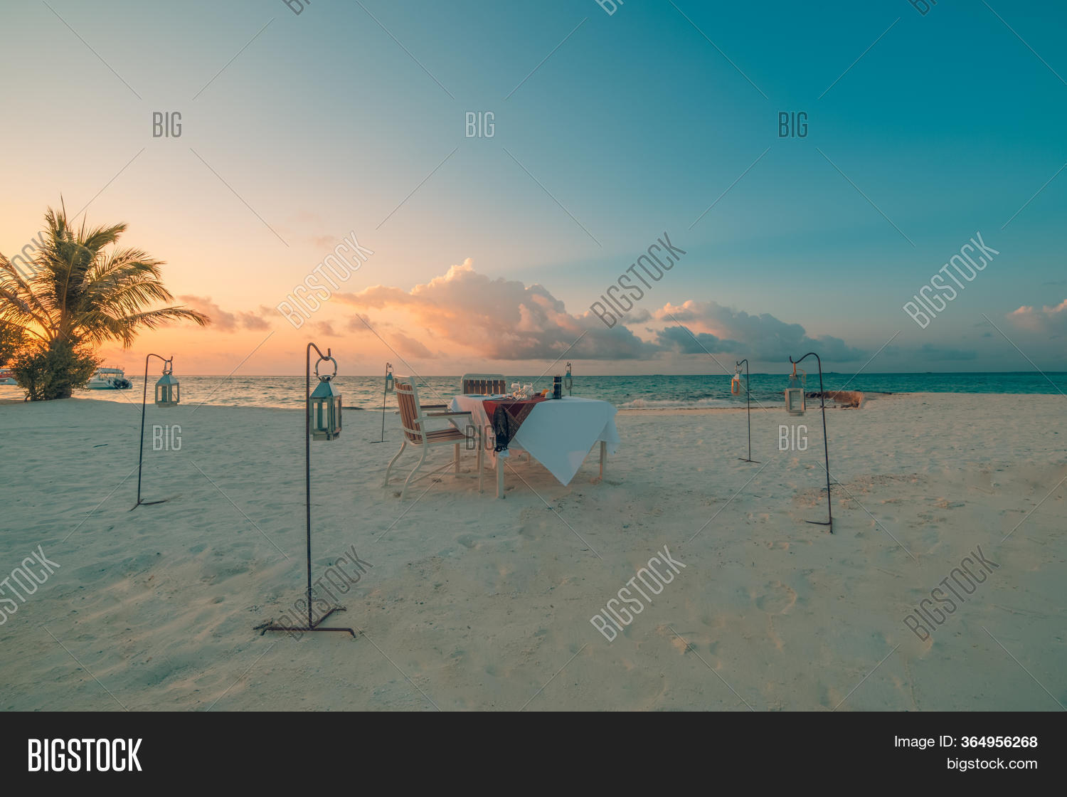 Sunset View Dinner Image & Photo (Free Trial) | Bigstock