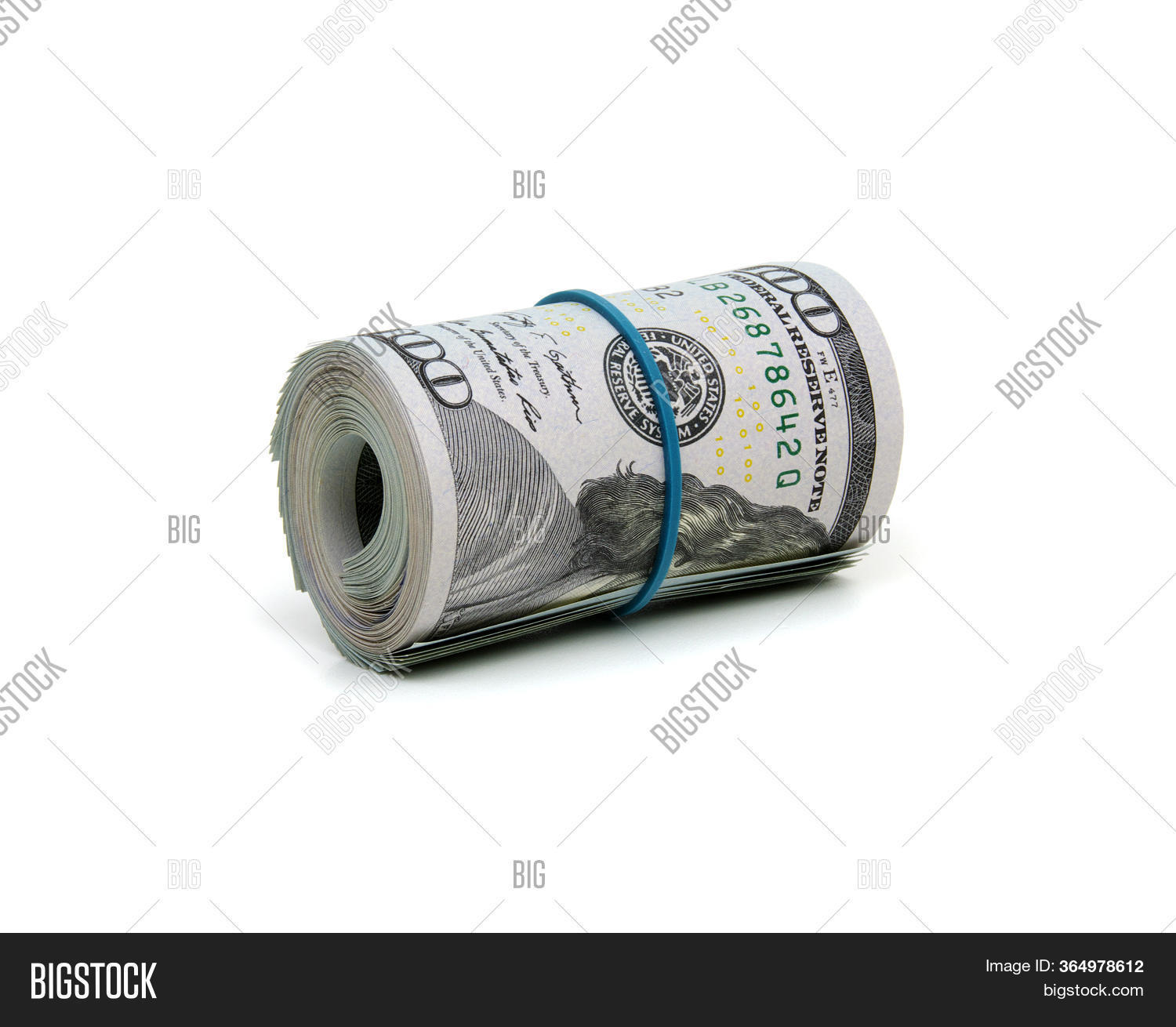 Roll Money Isolated On Image & Photo (Free Trial) | Bigstock