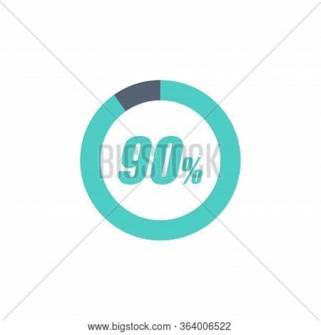 90% Circular Progress Vector & Photo (Free Trial) | Bigstock