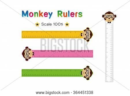 Monkey Head Rulers Vector & Photo (Free Trial) | Bigstock