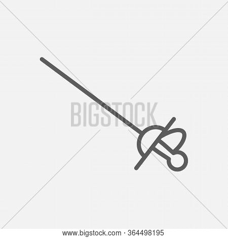 Rapier Sword Icon Line Image & Photo (Free Trial) | Bigstock