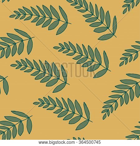 Long Repeating Leaves Vector & Photo (Free Trial) | Bigstock