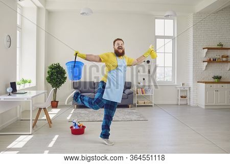Funny Fat Man Cleaning Image & Photo (Free Trial) | Bigstock