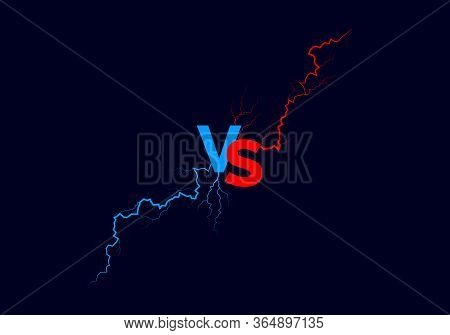 Vs Text Red Blue Vector & Photo (Free Trial) | Bigstock