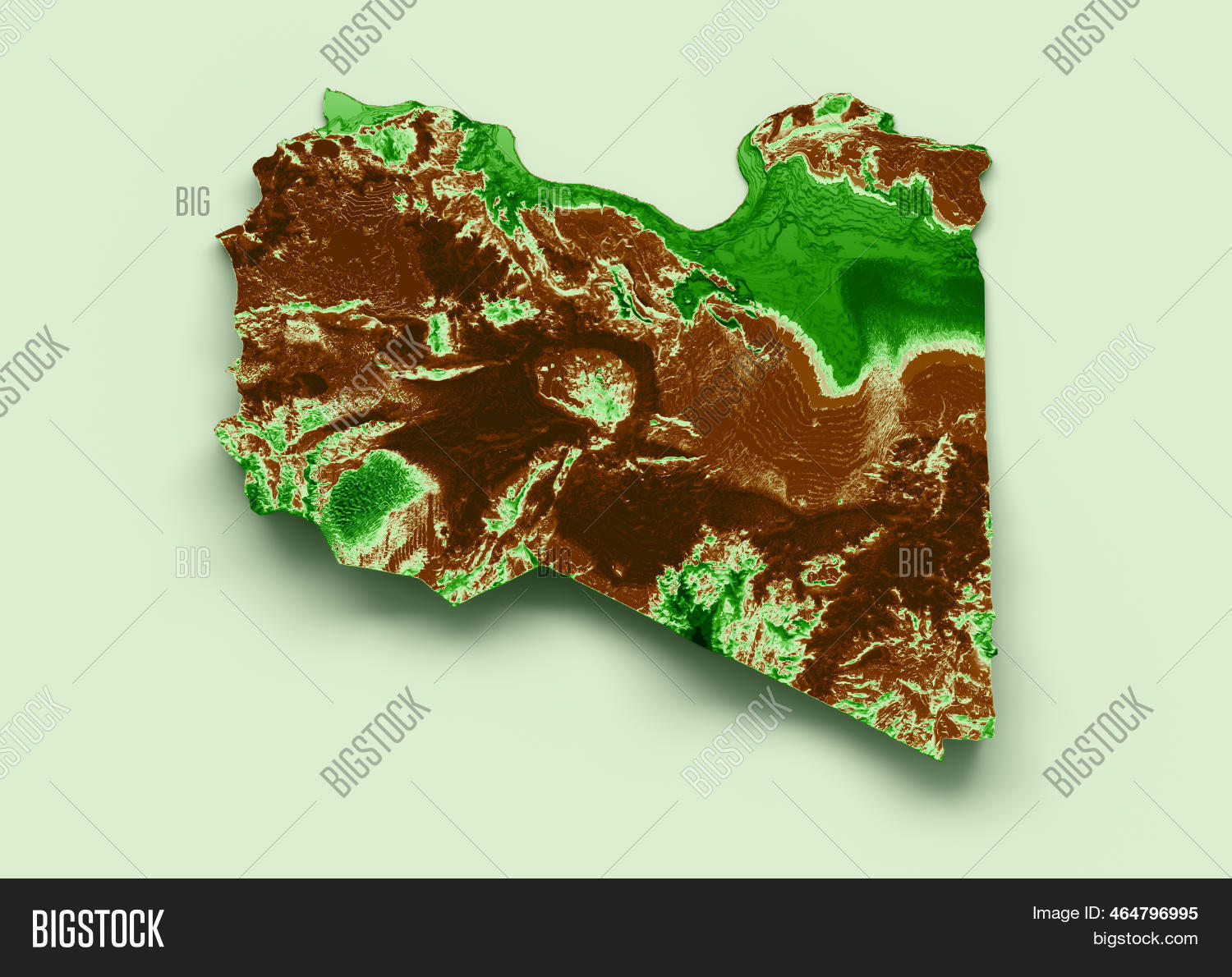 Libya Topographic Map Image & Photo (Free Trial) | Bigstock