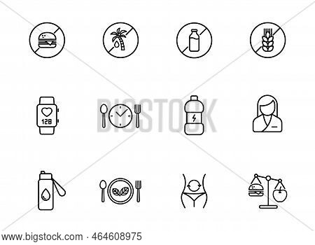 Nutrition Outline Vector & Photo (Free Trial) | Bigstock