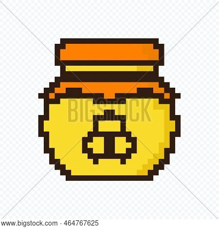 Pixel Honey Jar. Cute Vector & Photo (Free Trial) | Bigstock