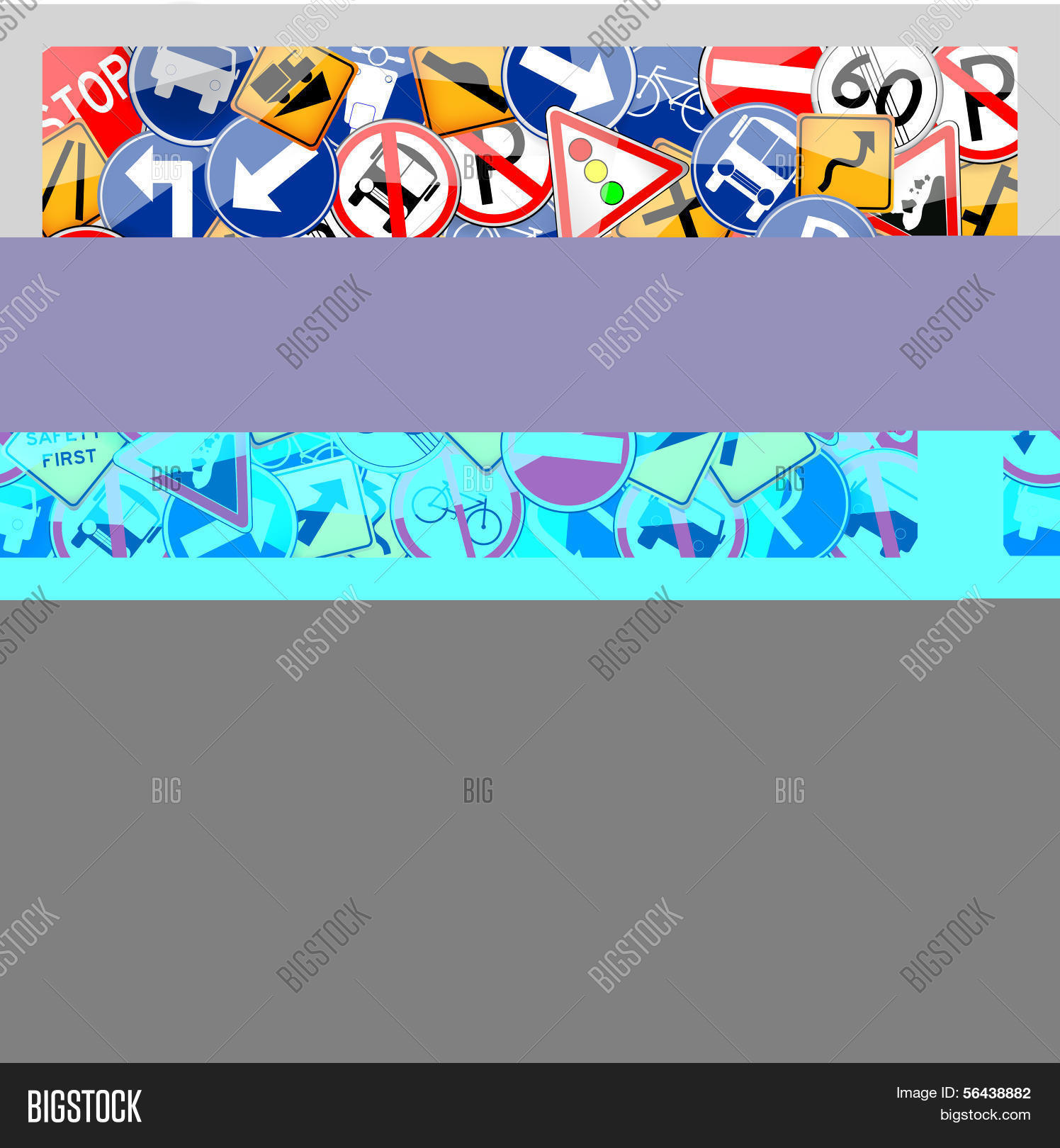 Stack Traffic Sign Vector & Photo (Free Trial) | Bigstock