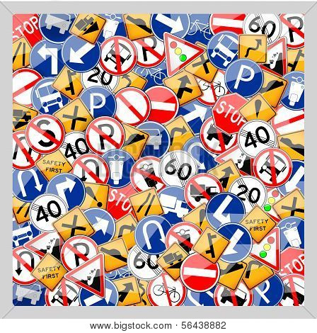 Stack Traffic Sign Vector & Photo (Free Trial) | Bigstock