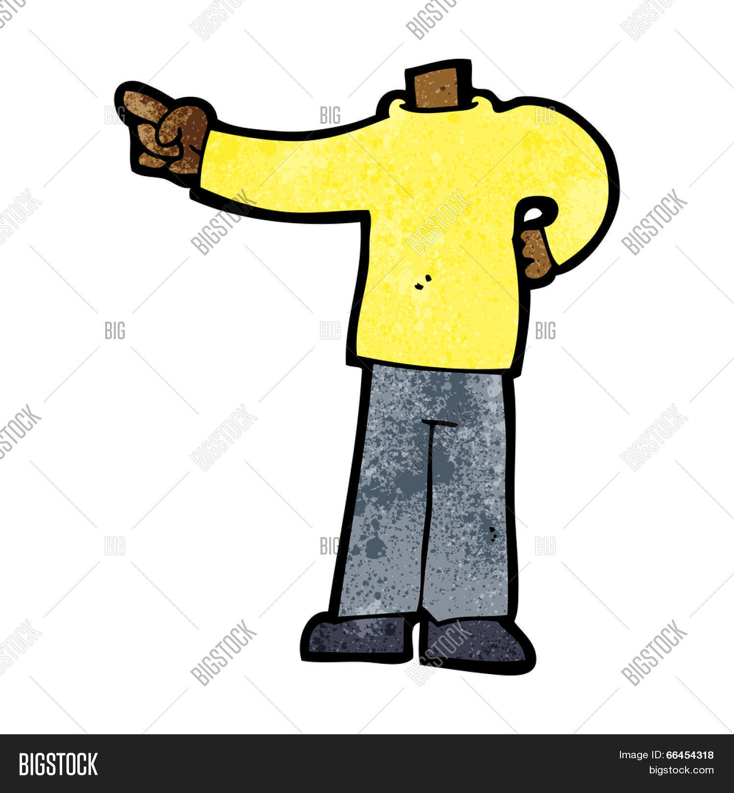 Cartoon Pointing Body Vector & Photo (Free Trial) | Bigstock