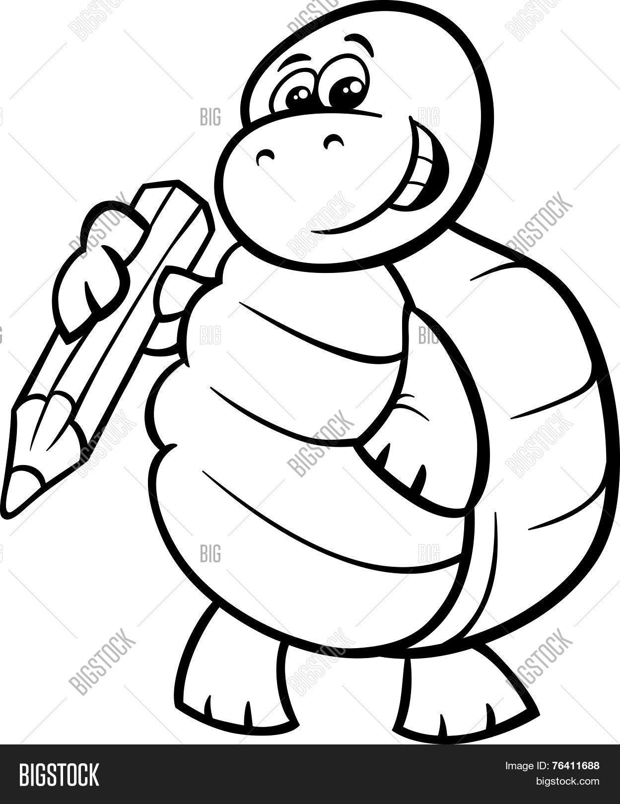 Turtle Pencil Vector & Photo (Free Trial) | Bigstock