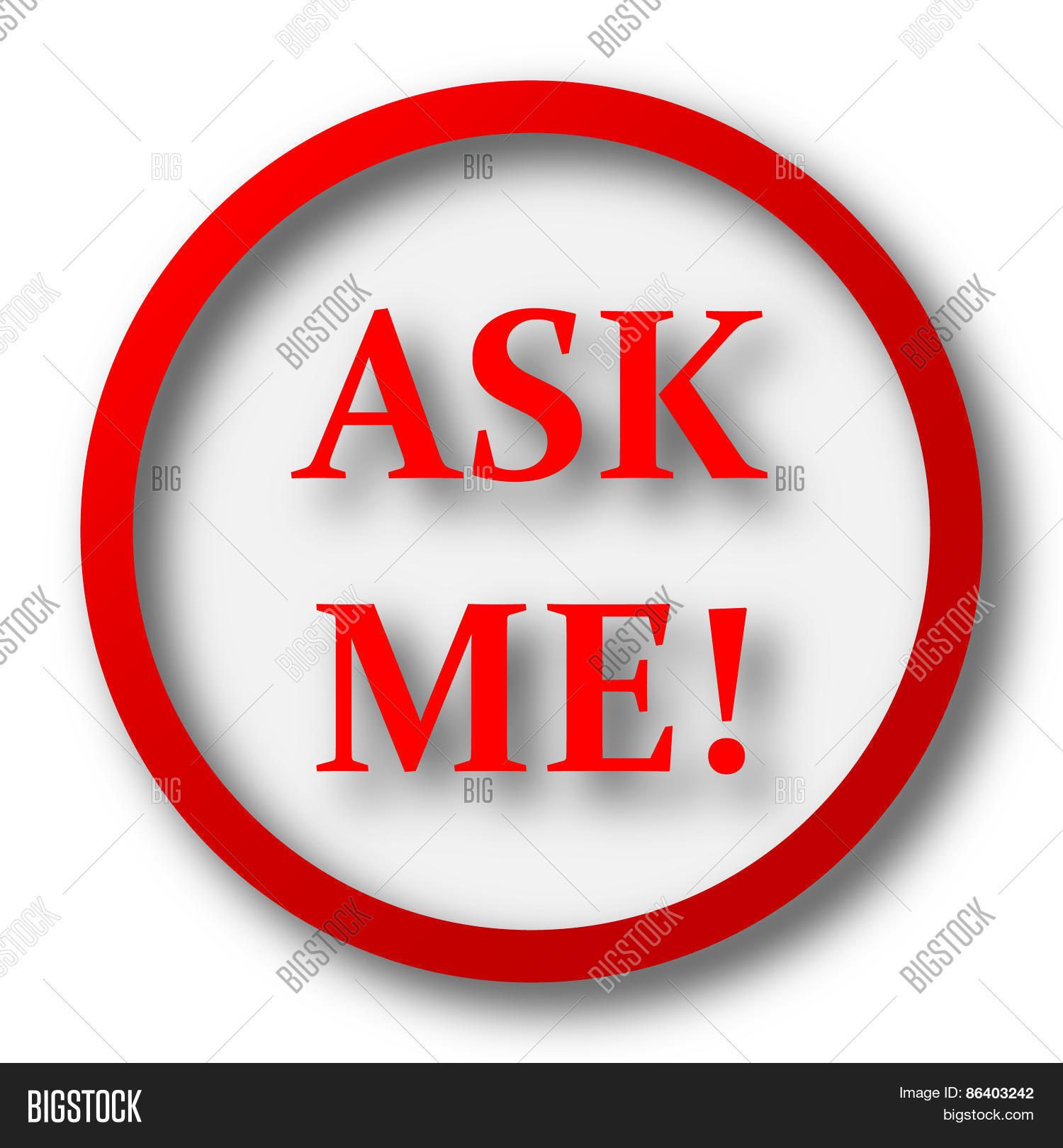 Ask Me Icon Image & Photo (Free Trial) | Bigstock