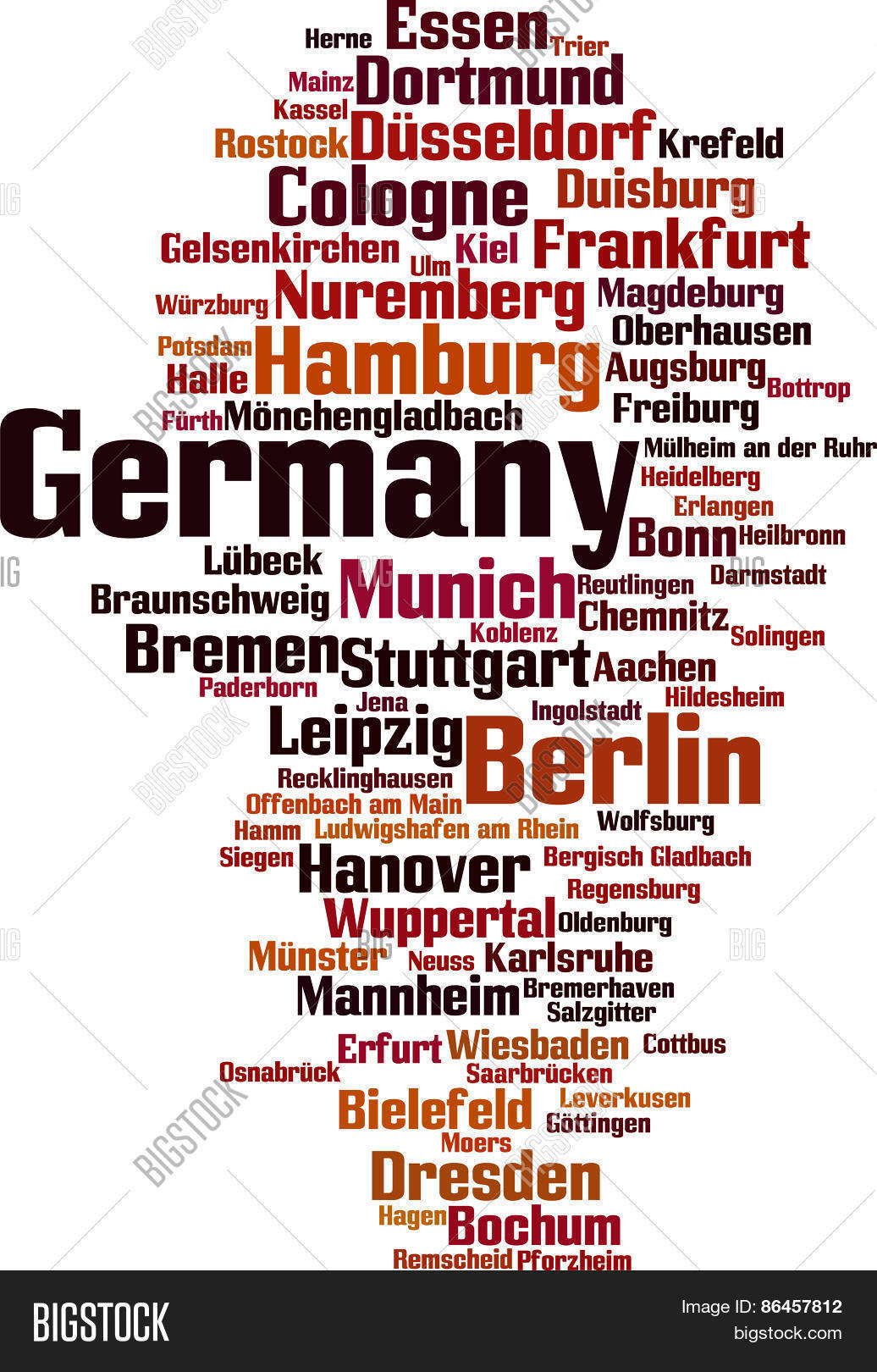 Cities Germany Word Vector & Photo (Free Trial) | Bigstock