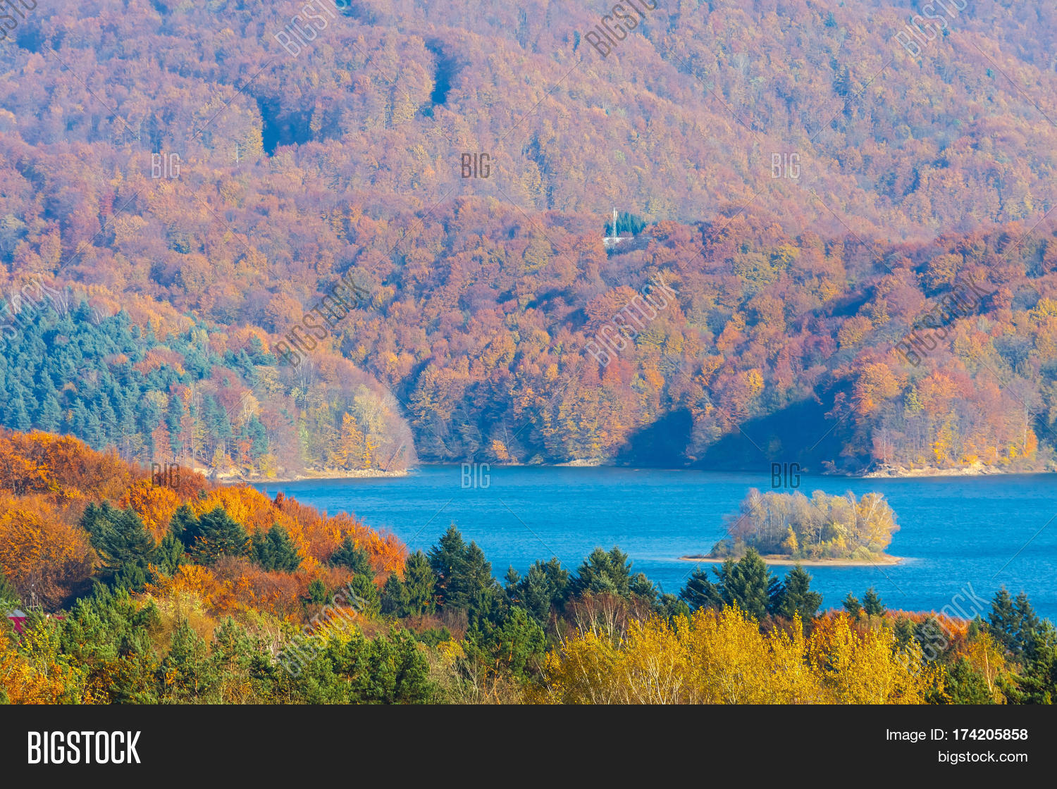 Autumn On Solina Lake Image & Photo (Free Trial) | Bigstock