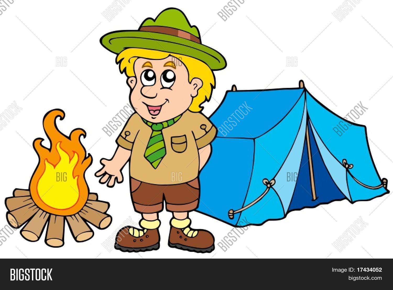 Scout Tent Fire - Vector & Photo (Free Trial) | Bigstock