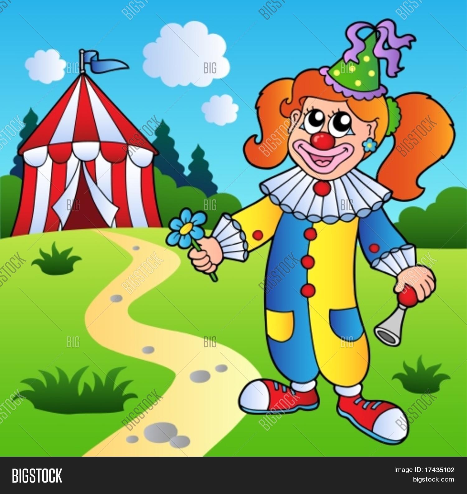 Cartoon Clown Girl Vector & Photo (Free Trial) | Bigstock