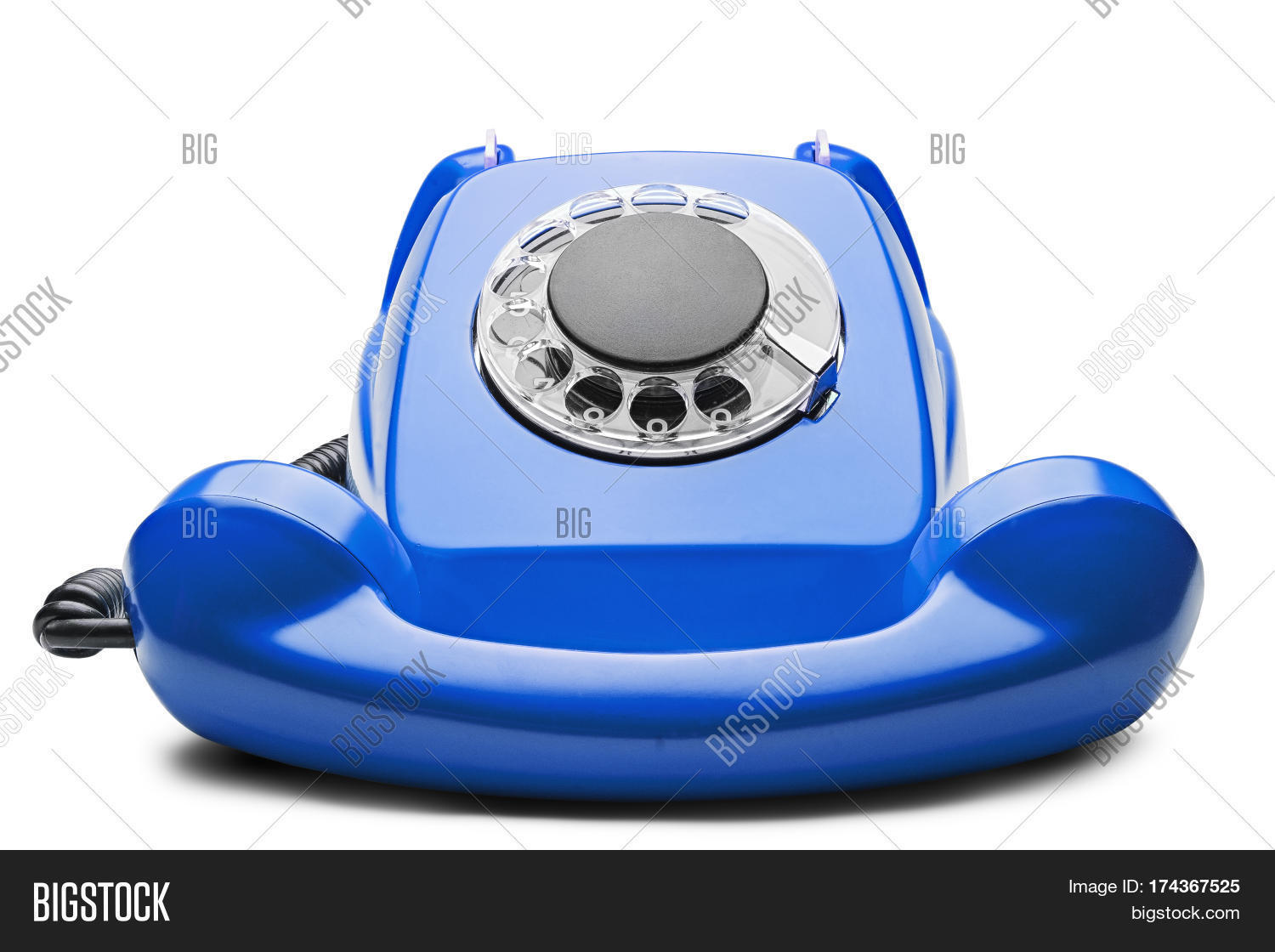 Landline Blue Phone On Image & Photo (Free Trial) | Bigstock