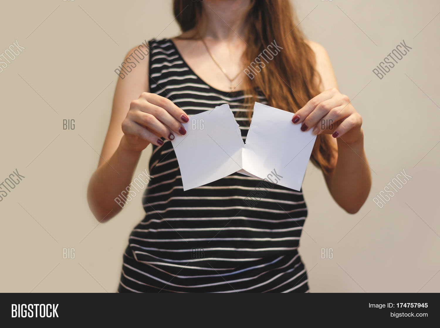 Girl Tearing Piece Image & Photo (Free Trial) | Bigstock