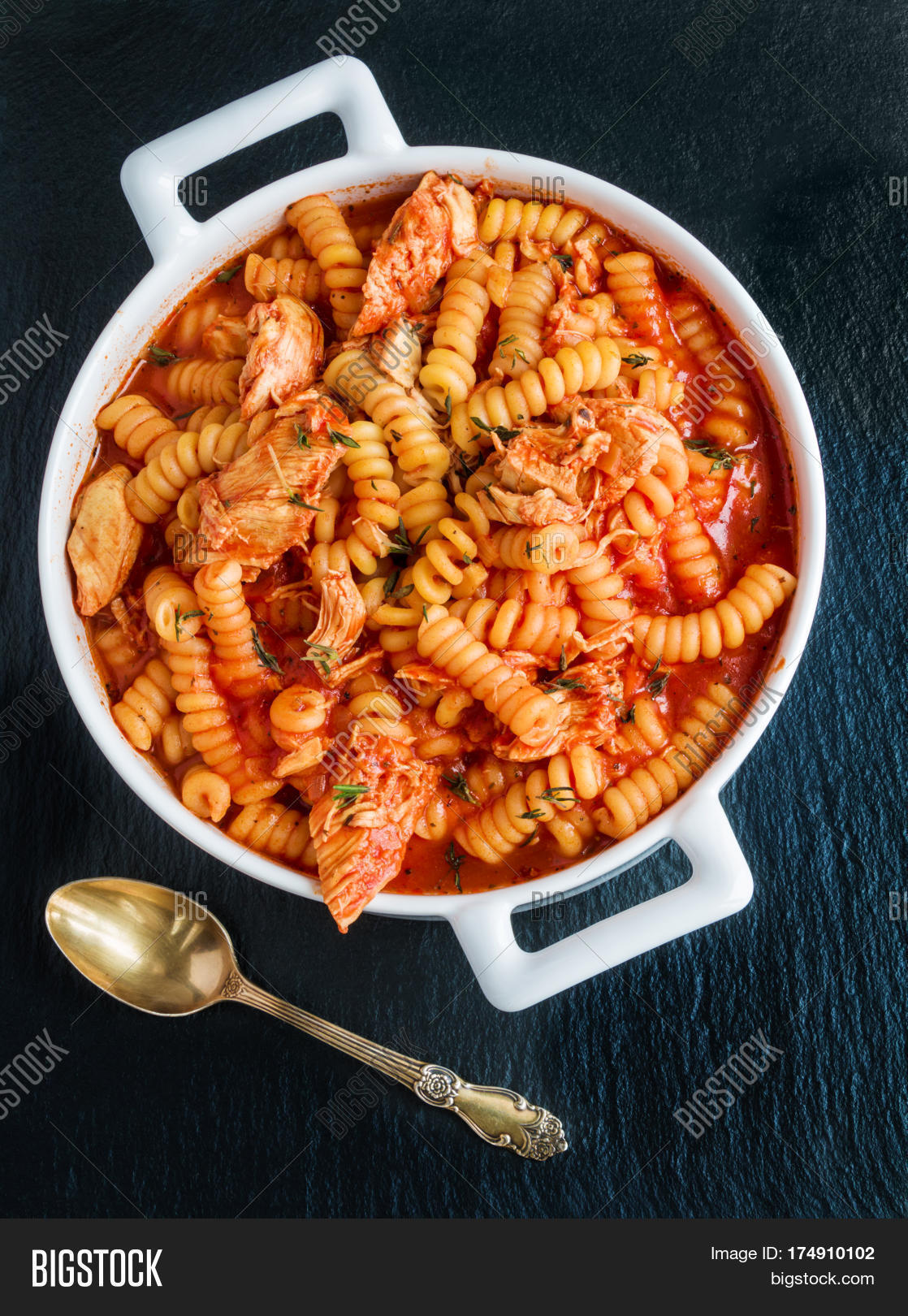 Fusilli Pasta Chicken Image & Photo (Free Trial) | Bigstock