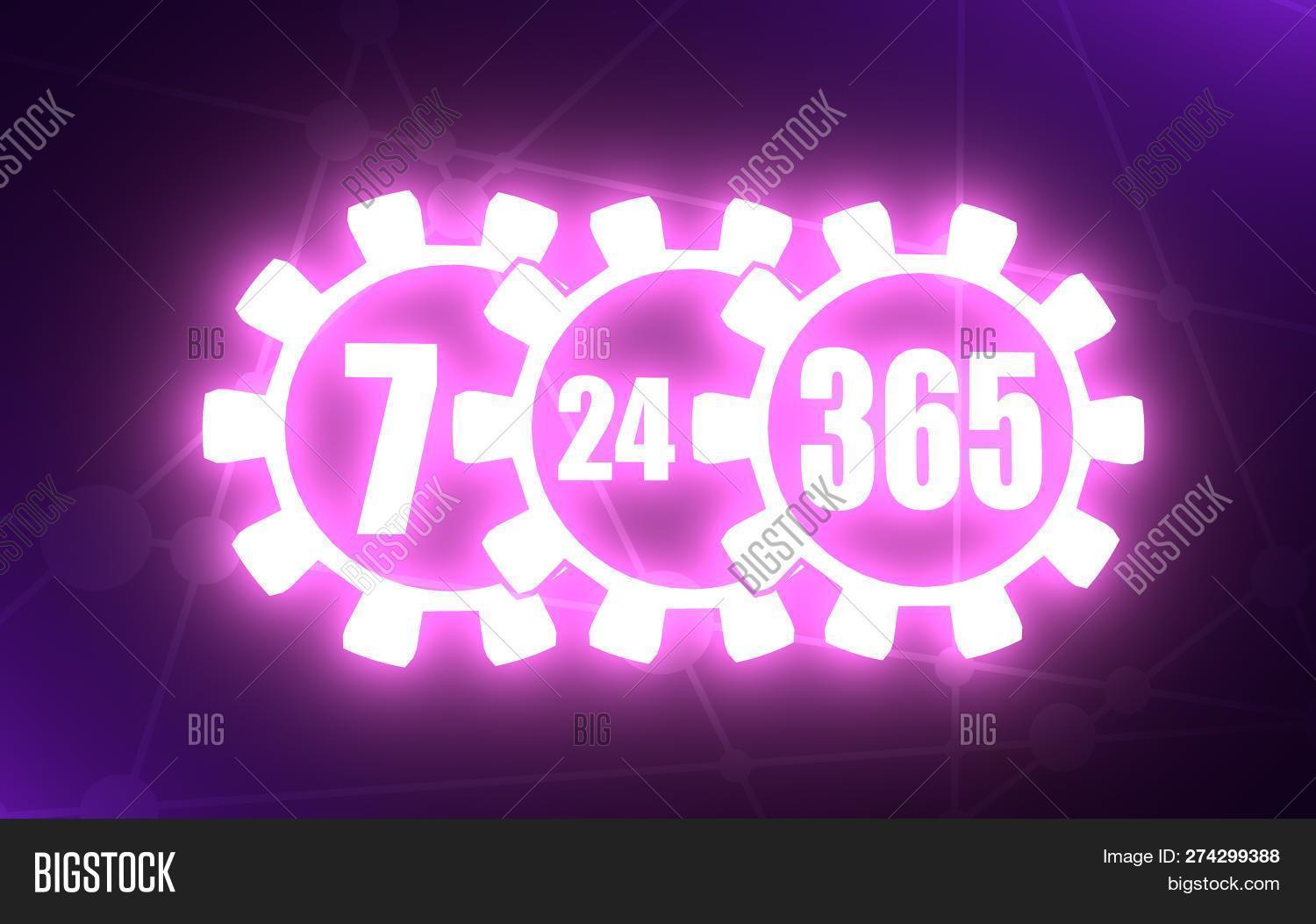 7 Day 24 Hours 365 Day Image & Photo (Free Trial) | Bigstock