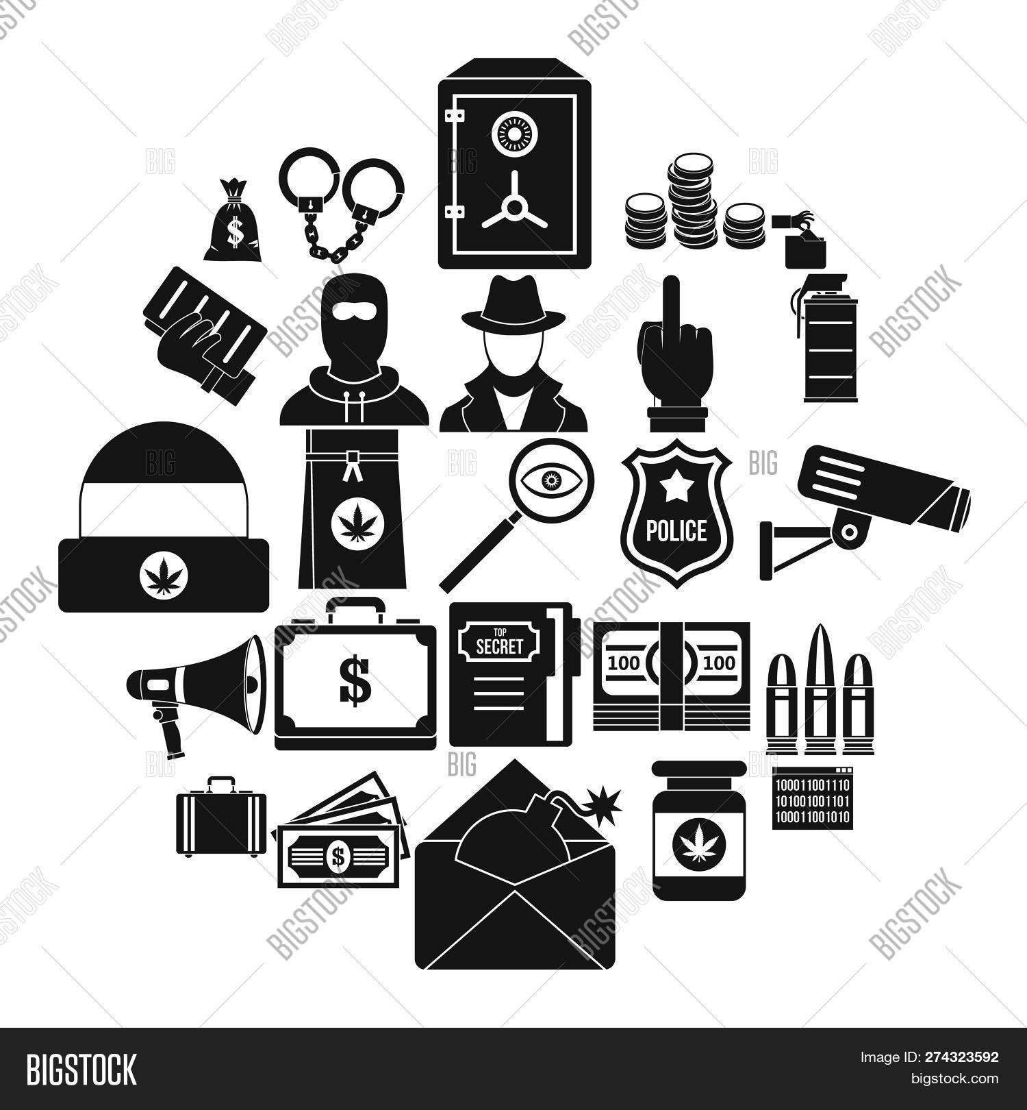 Criminal Offence Icons Image & Photo (Free Trial) | Bigstock