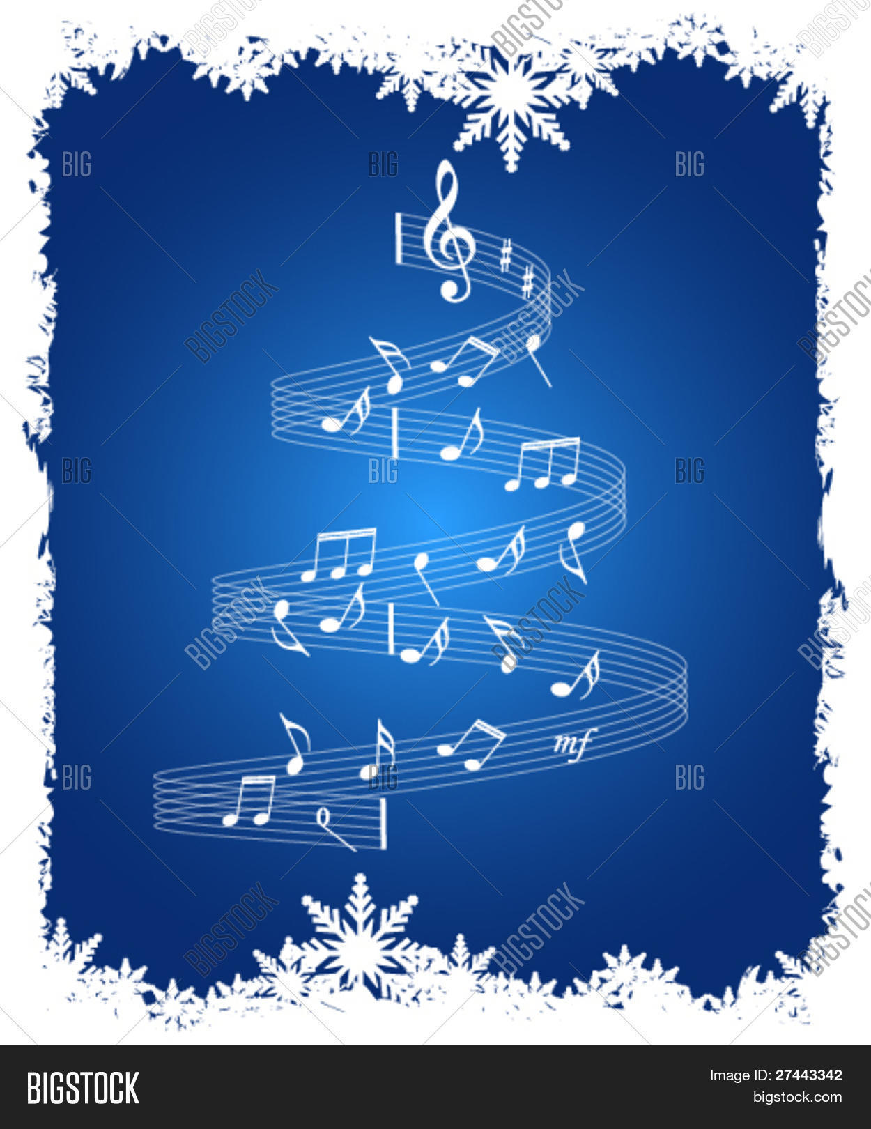 Christmas Music Notes Vector & Photo (Free Trial) | Bigstock