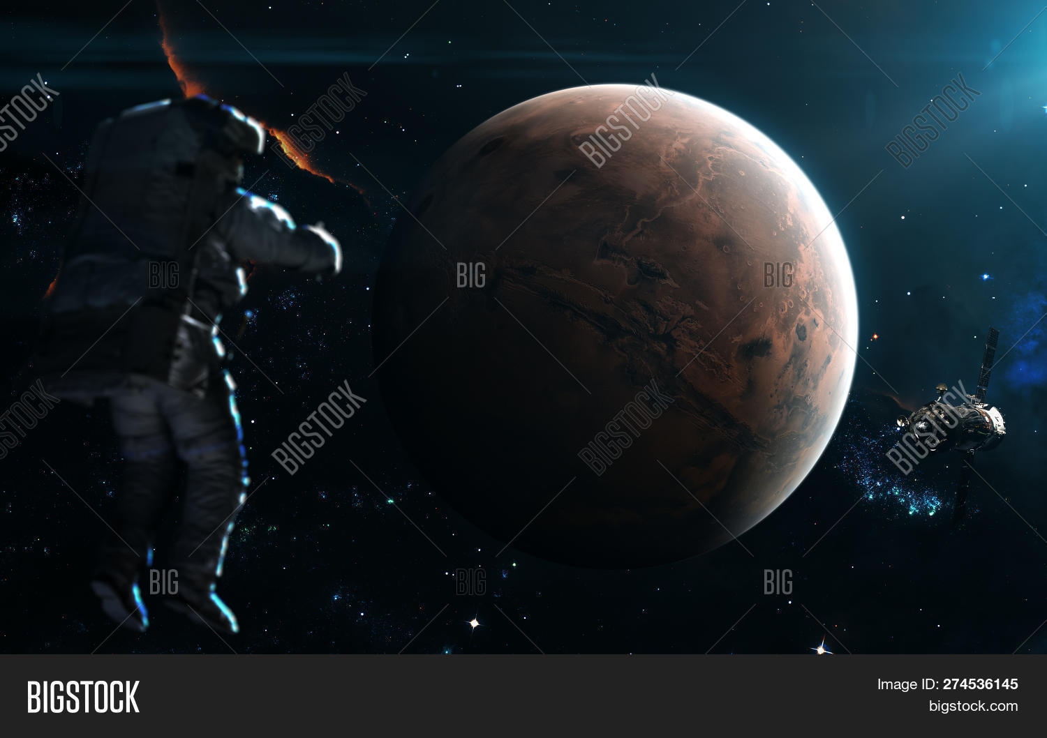 Planet Mars Blue Light Image & Photo (Free Trial) | Bigstock