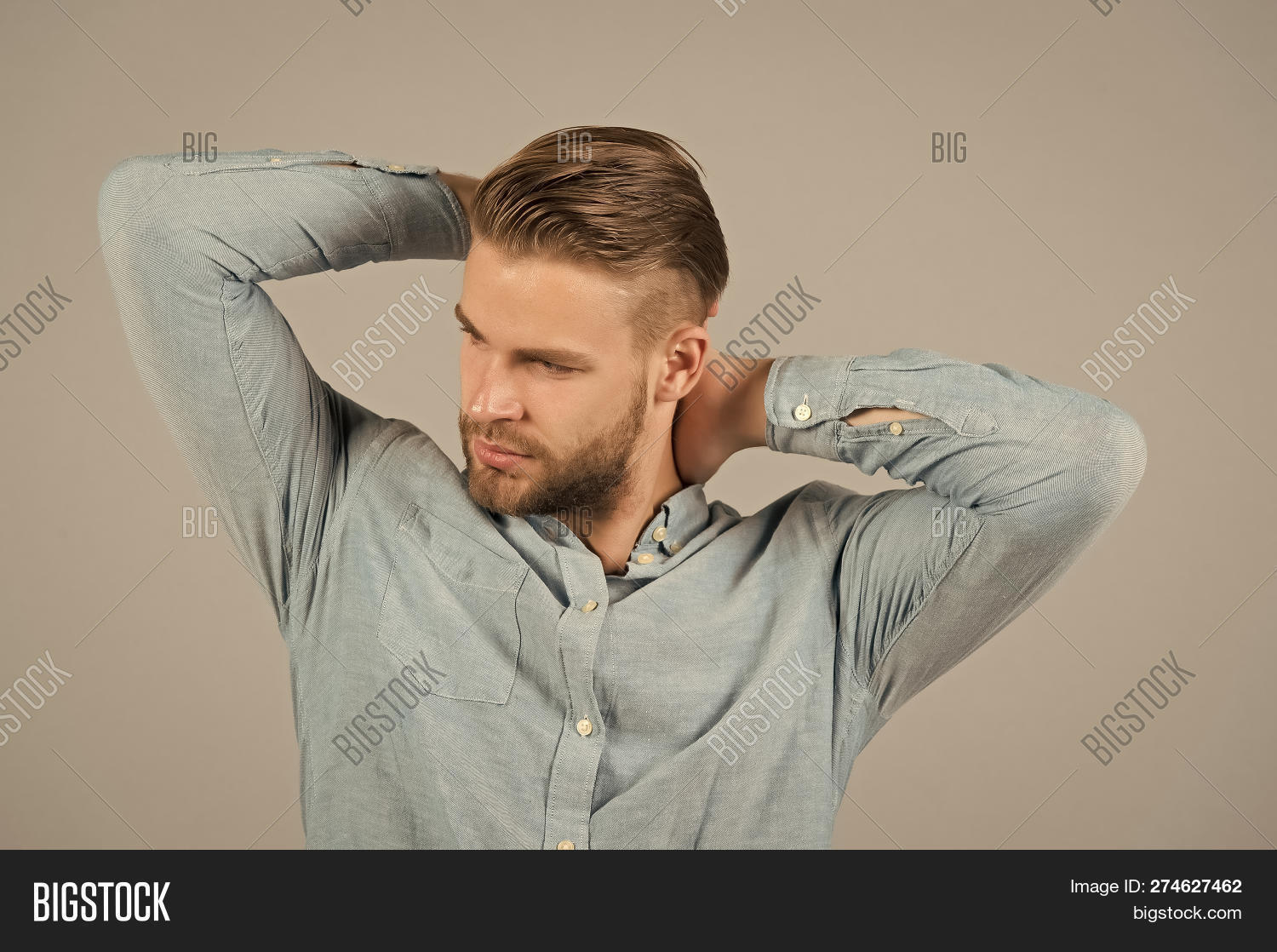Macho Blue Fashionable Image & Photo (Free Trial) | Bigstock