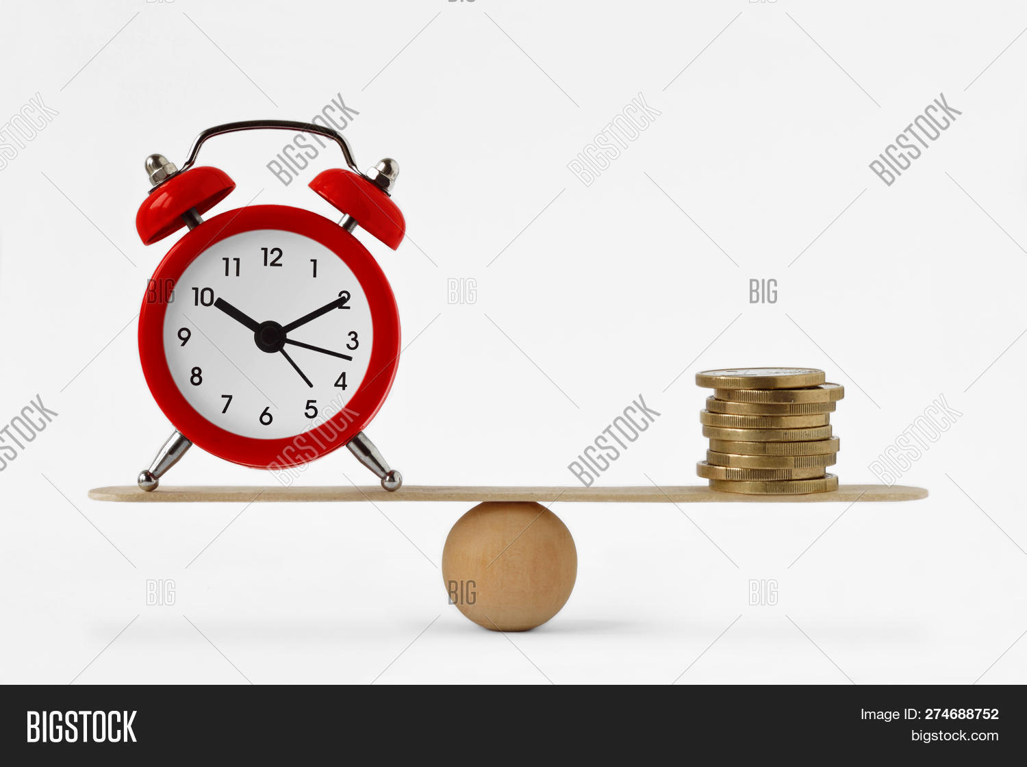 Clock Money On Scales Image & Photo (Free Trial) | Bigstock