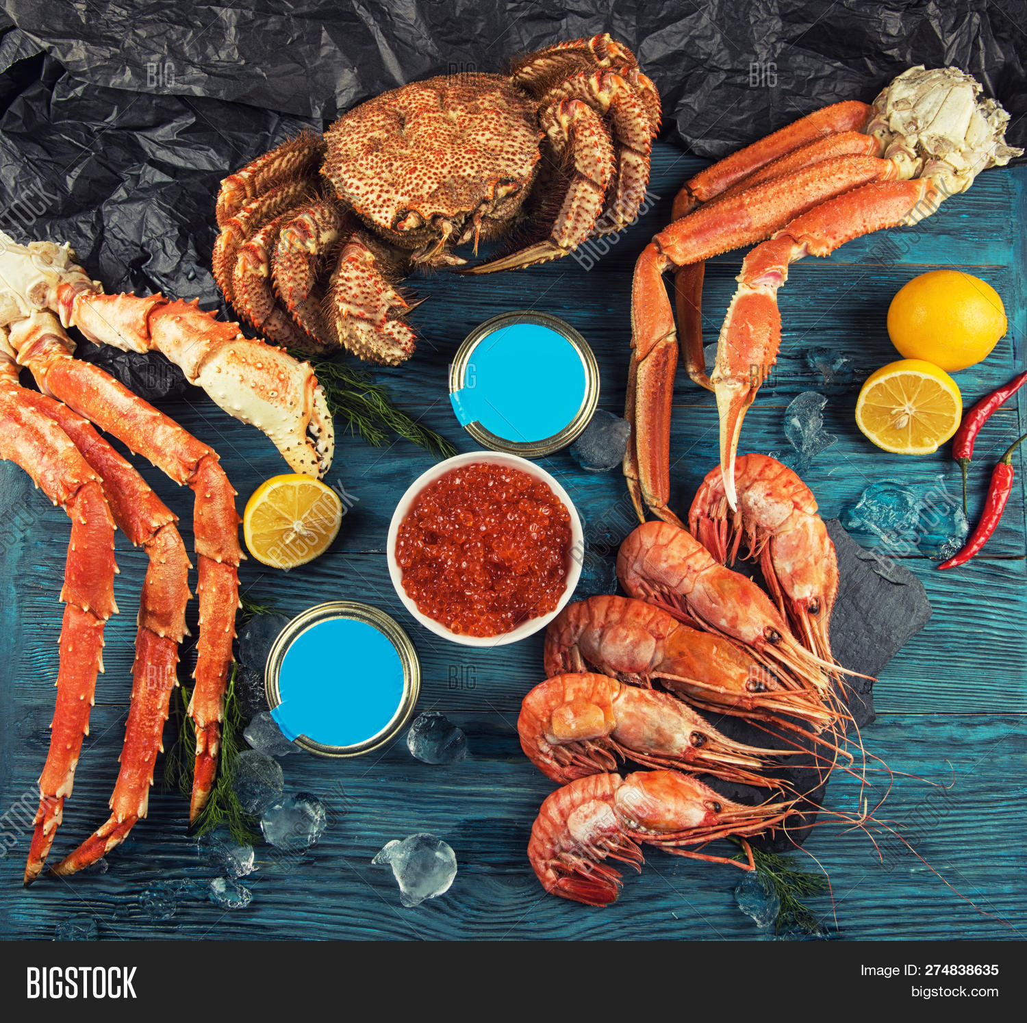 Set Seafood: Red Black Image & Photo (Free Trial) | Bigstock