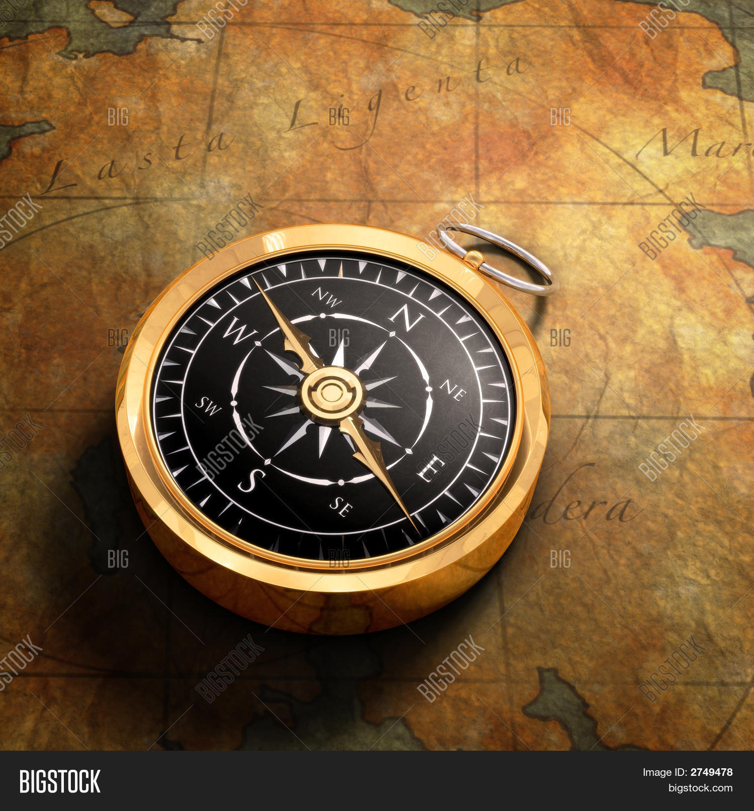 Map & Compass Image & Photo (Free Trial) | Bigstock