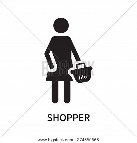 Shopper Icon Isolated Vector & Photo (Free Trial) | Bigstock