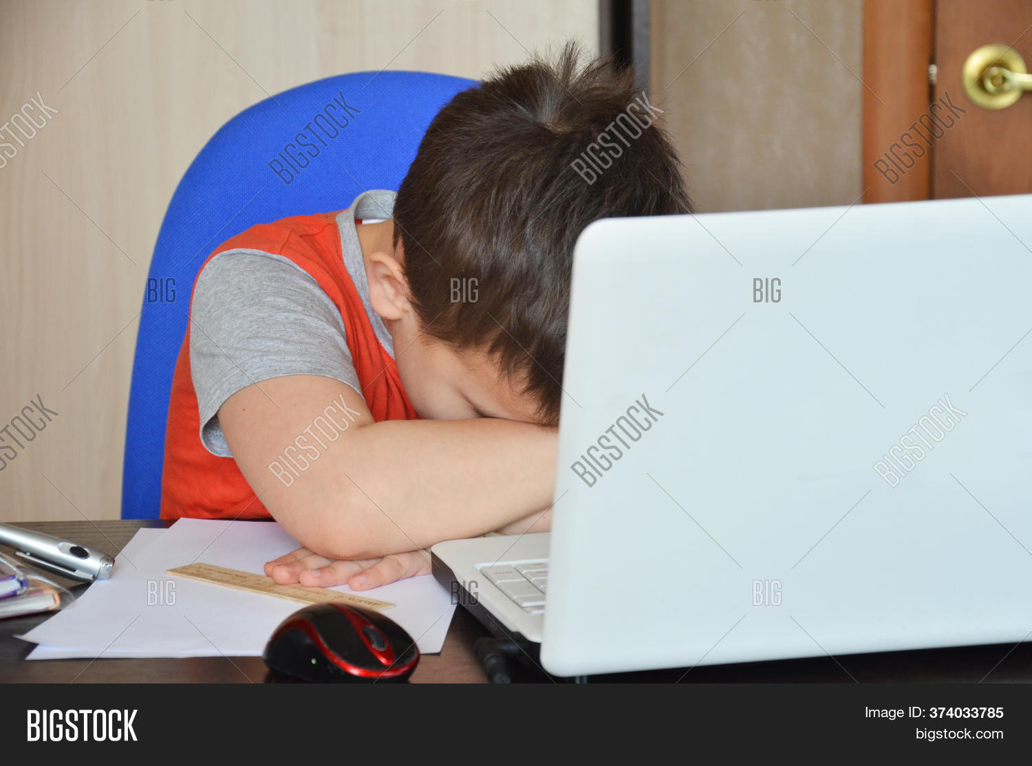 Smart Young Boy Works Image & Photo (Free Trial) | Bigstock