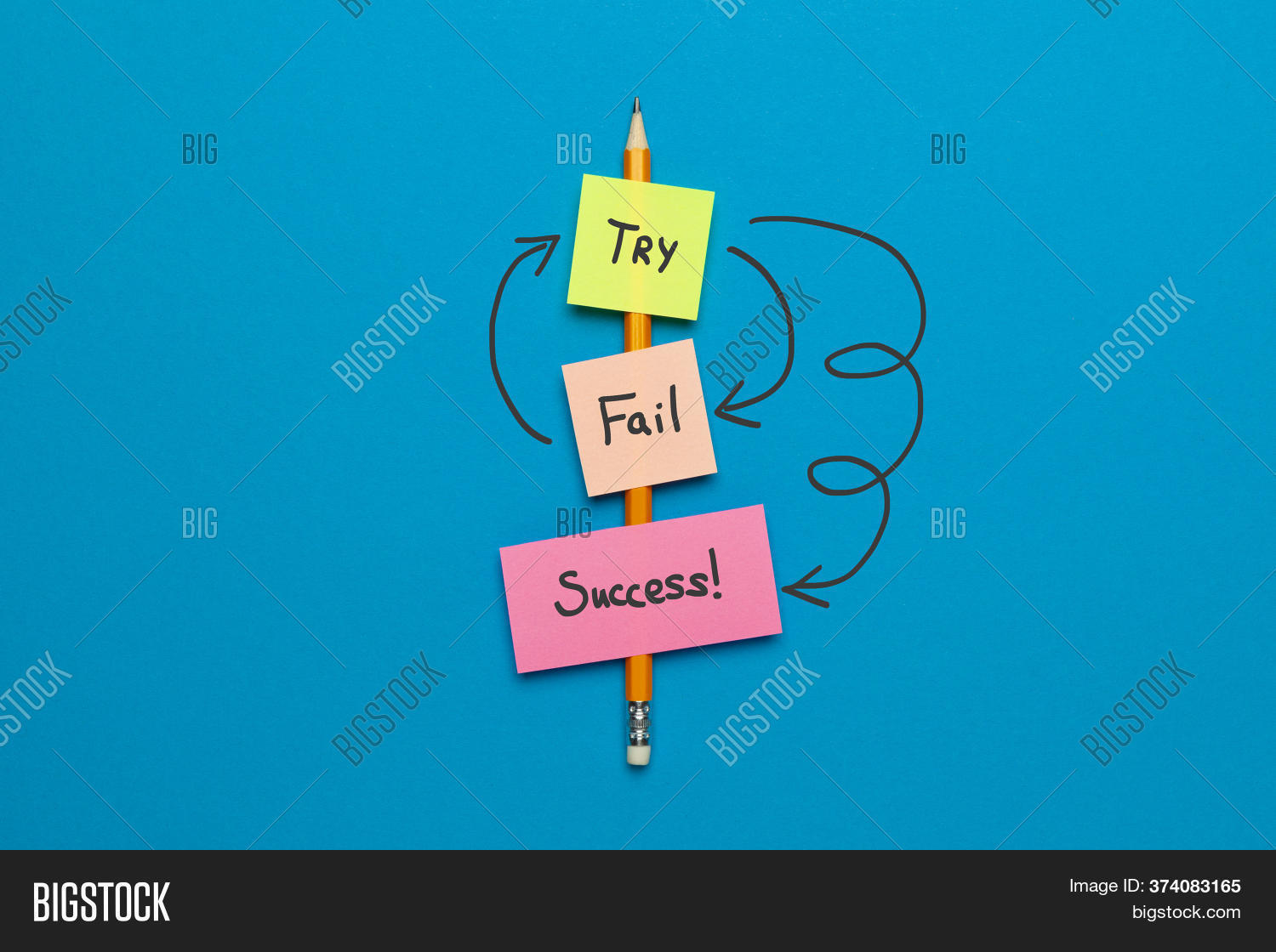 Try - Fail - Success. Image & Photo (Free Trial) | Bigstock