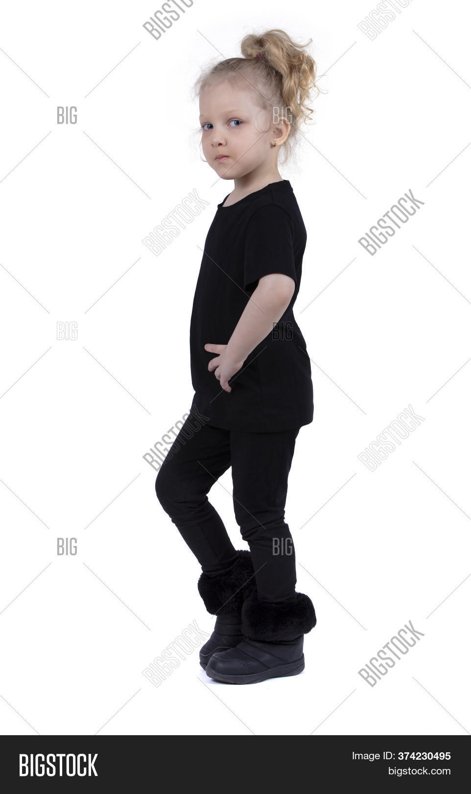 Little Girl Model Dark Image & Photo (Free Trial) | Bigstock