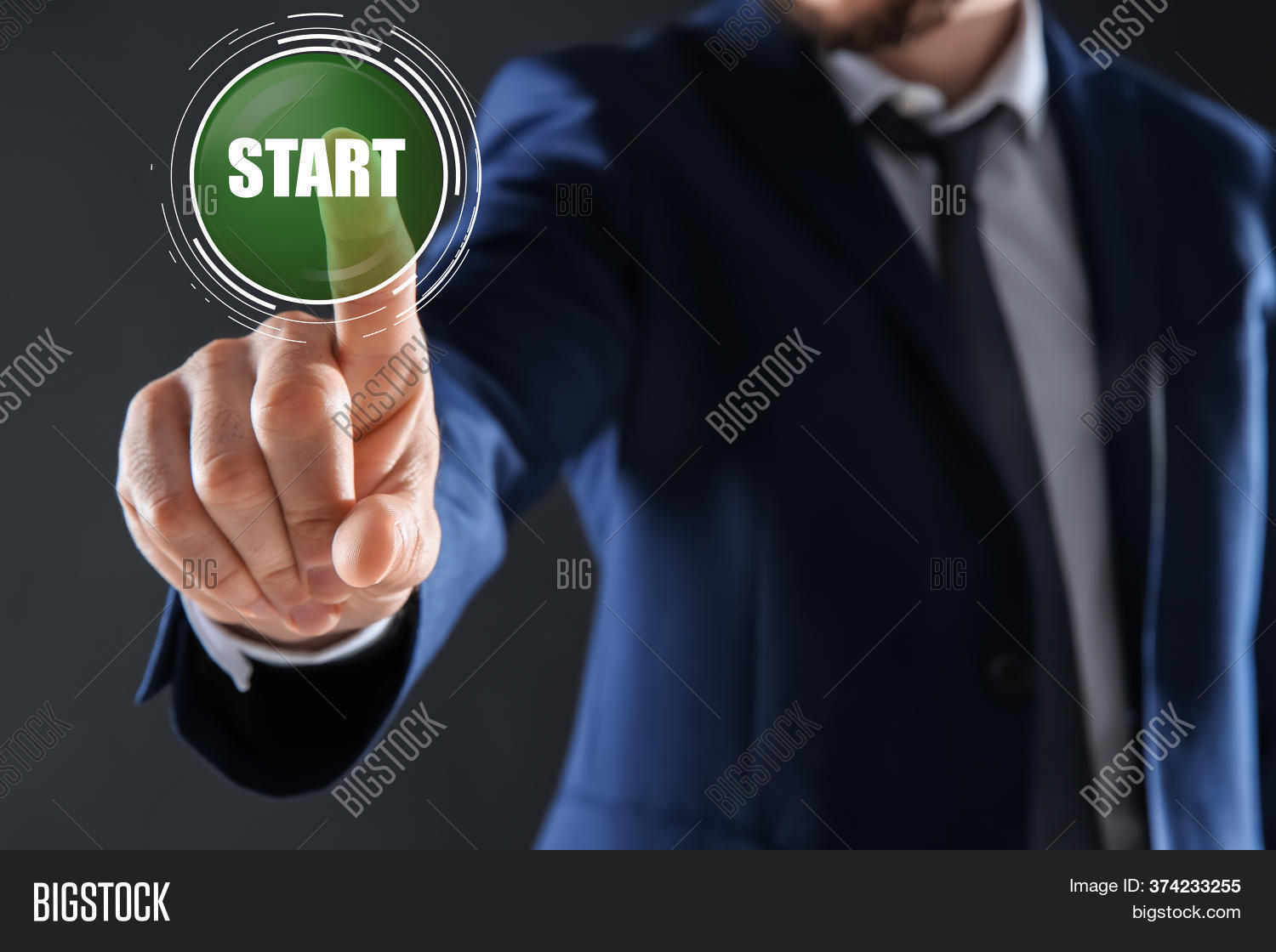 Man Pointing Start Image & Photo (Free Trial) | Bigstock
