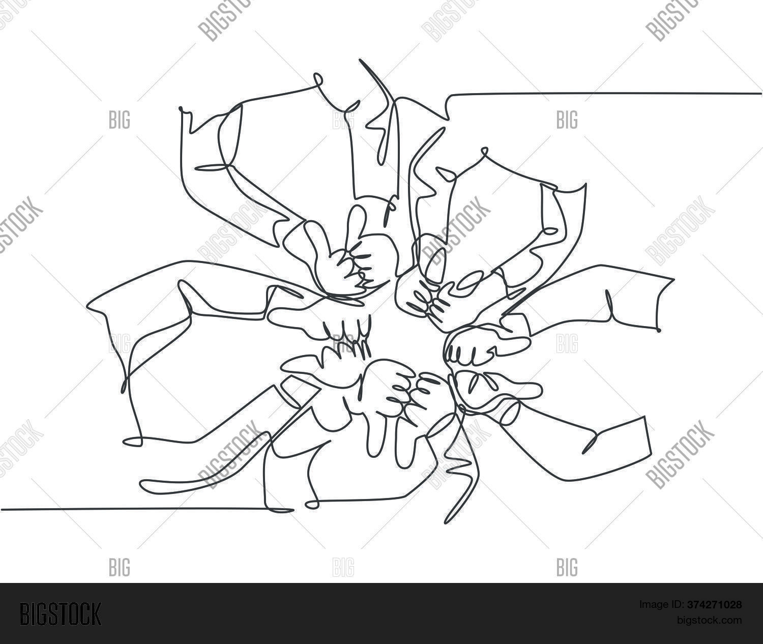 One Line Drawing Arm Vector & Photo (Free Trial) | Bigstock