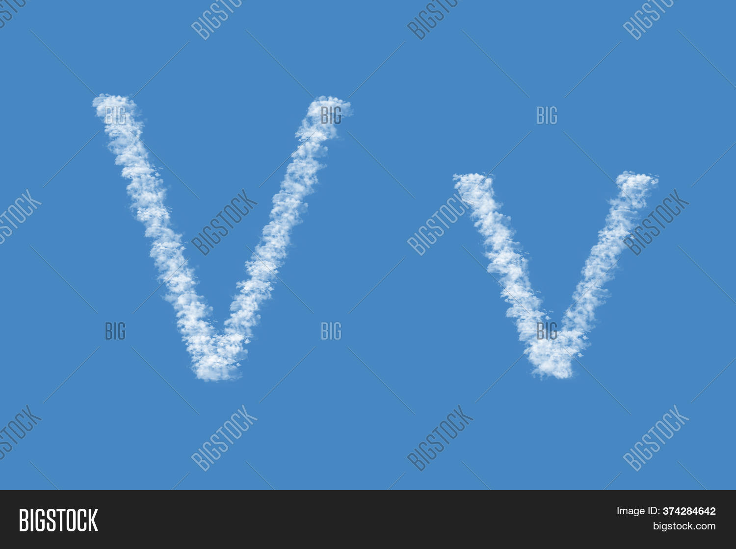 Letter V Real Clouds Image & Photo (Free Trial) | Bigstock