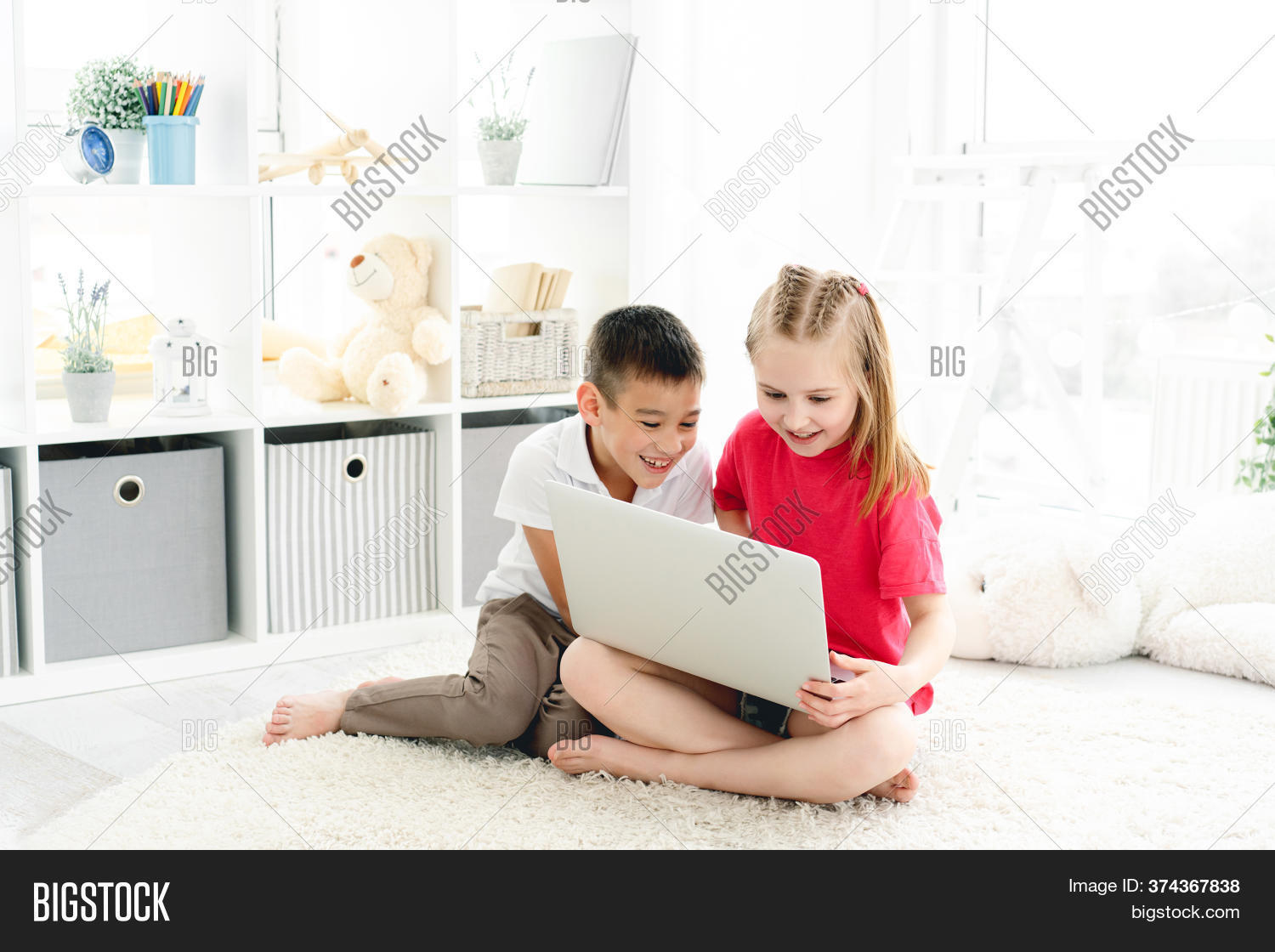 Kids Playing Laptop Image & Photo (Free Trial) | Bigstock
